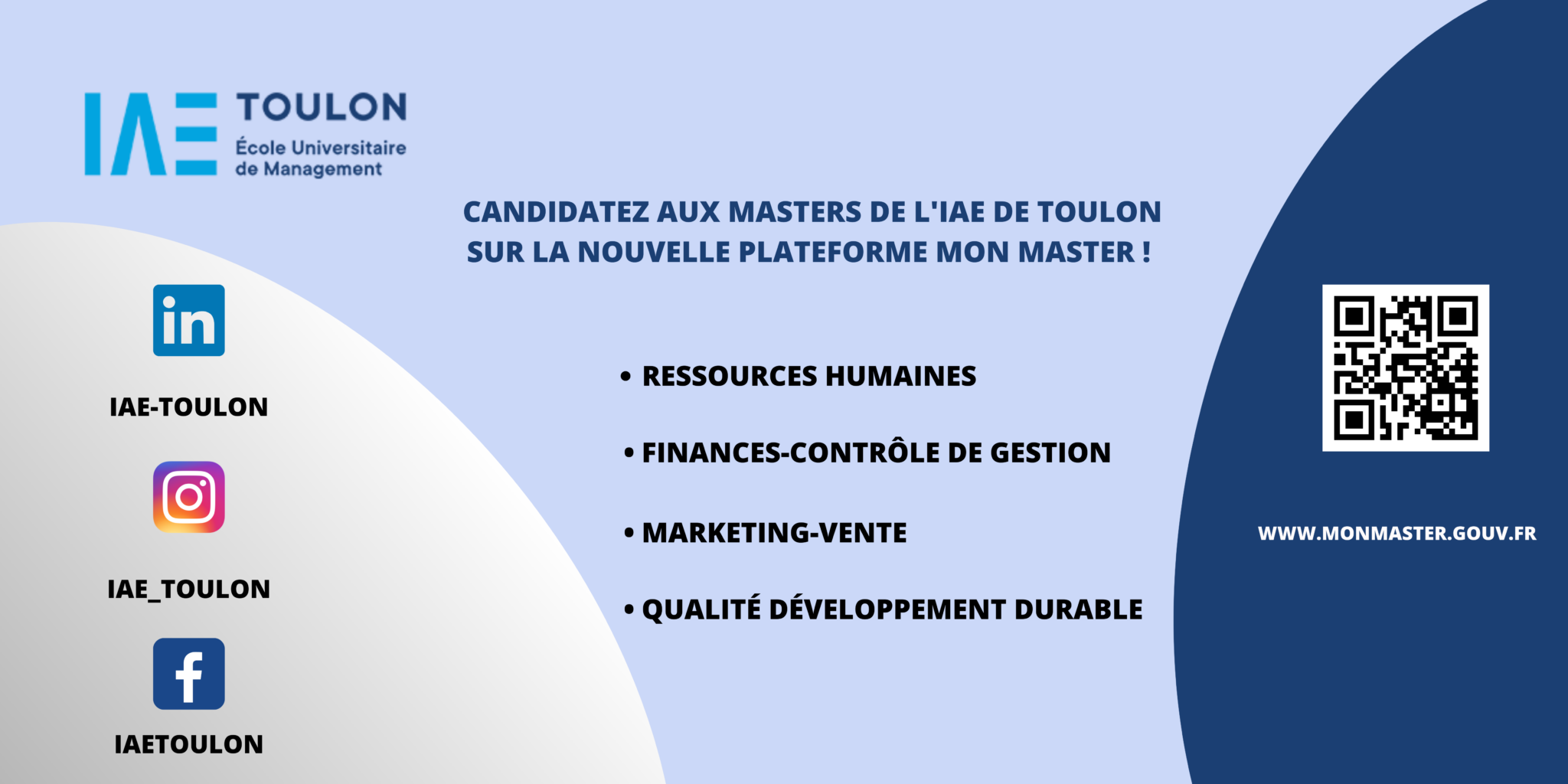 Ouverture des candidatures aux masters de l'IAE de Toulon - IAE de Toulon